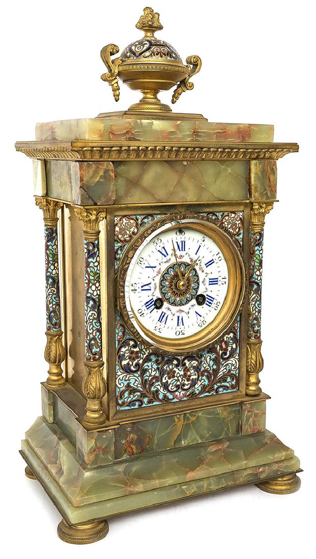 Samuel Marti Enamel Clock