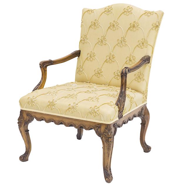 English Serpentine Back Mahogany Arm Chair - May 17, 2020 | Main ...