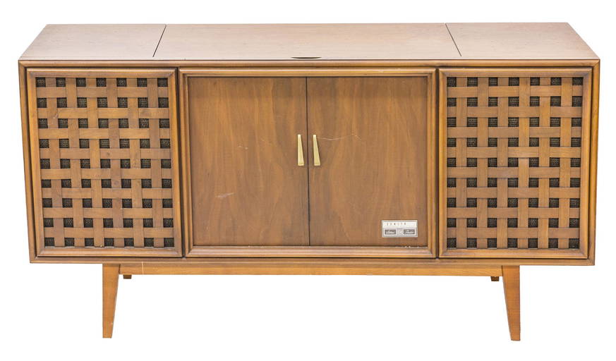 Mid Century Modern Zenith Stereo Record Console