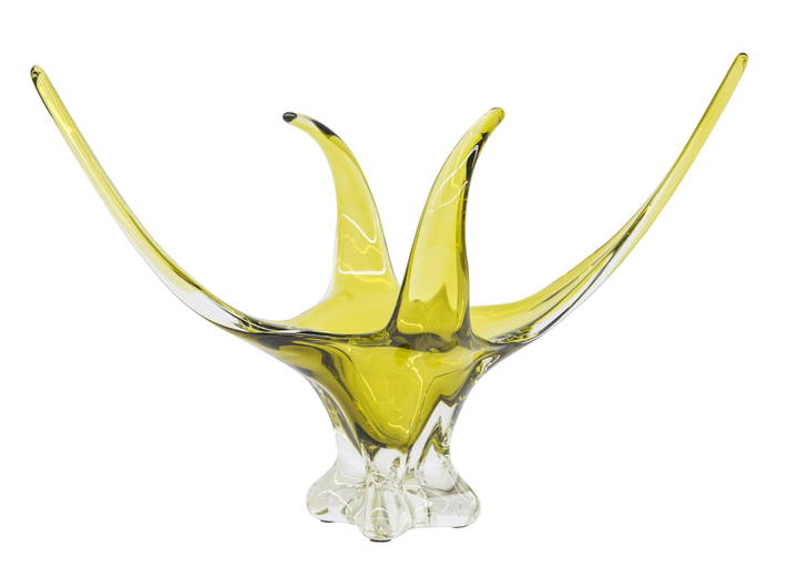 Mid Century Chalet Art Glass Basket