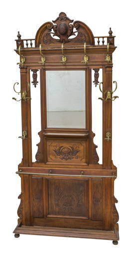 Victorian Walnut Hall Tree