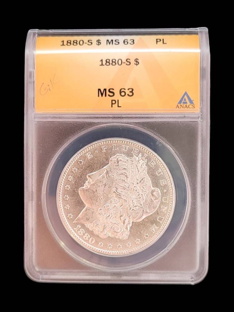 1880 S Ms63 Proof-like Morgan Dollar Auction