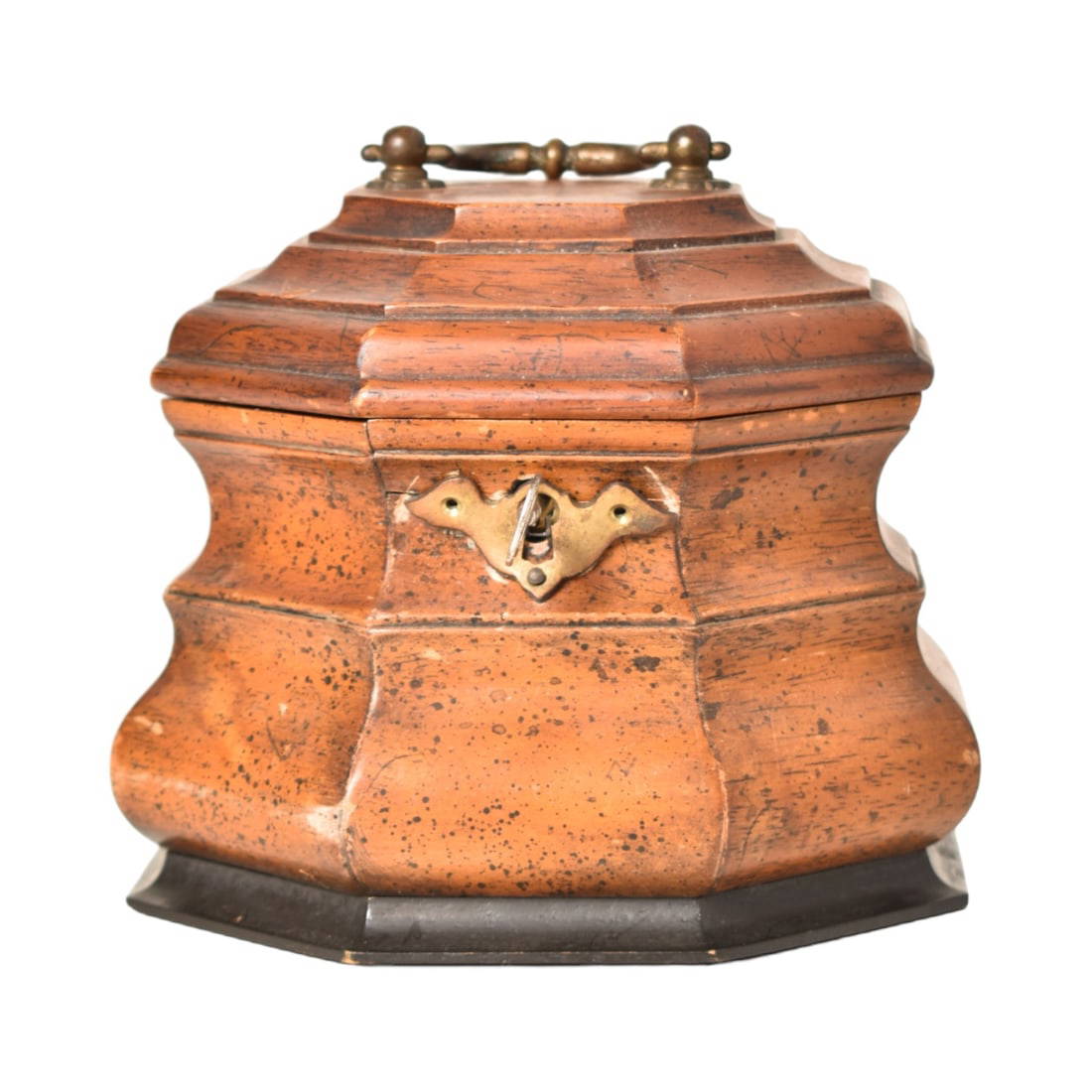 Colonial Williamsburg Octagonal Mahogany Tea Caddy Auction