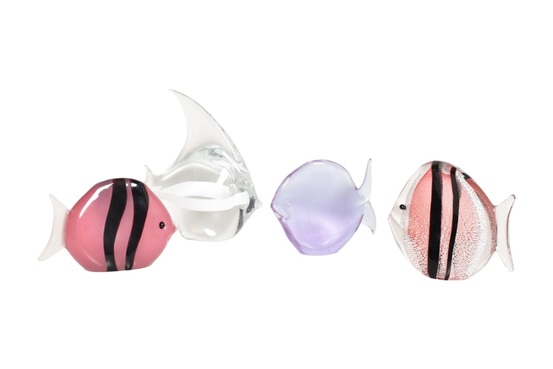 Renato Anatra Art Glass Fish Sculptures Auction