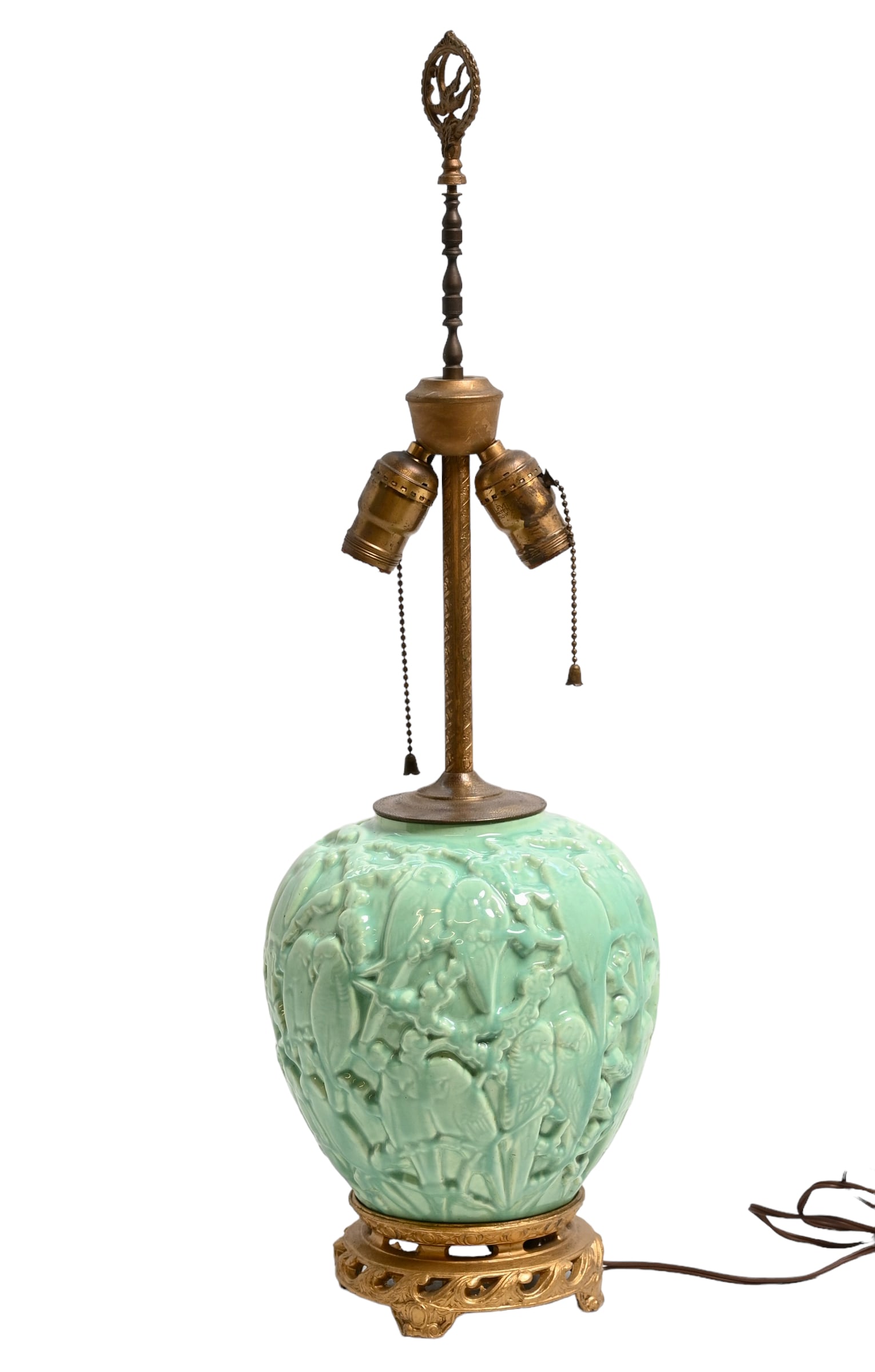 Stangl Art Pottery "lovebirds" Table Lamp Auction