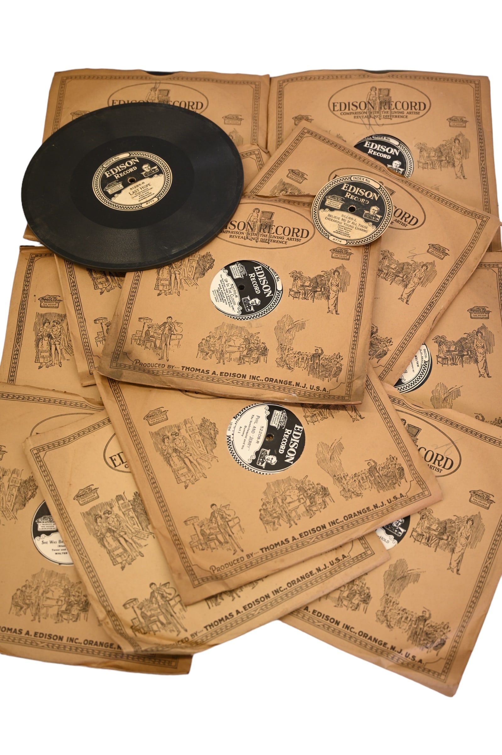 Assembled Double-sided Edison Records Auction