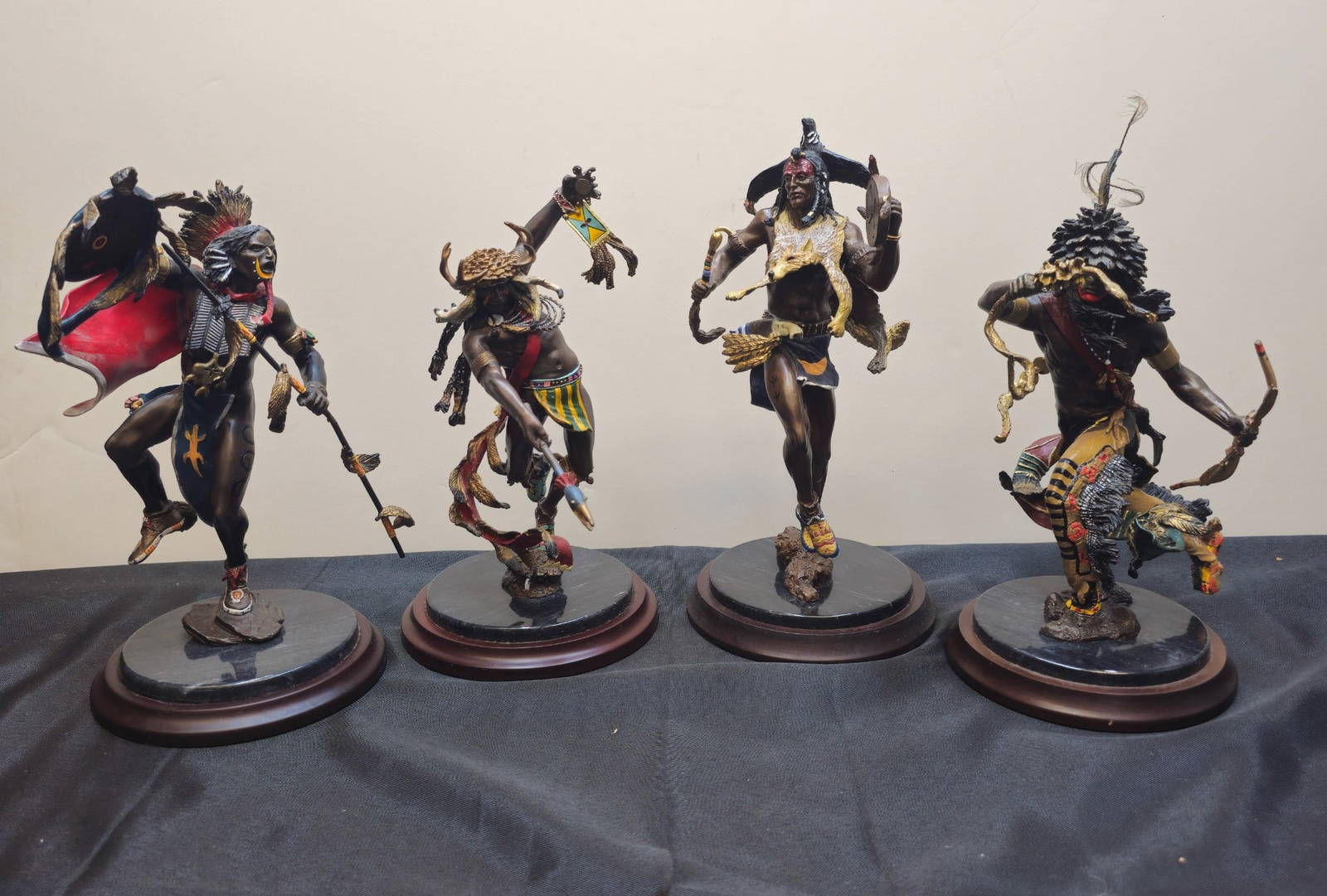 Robert F. Murphy Bronze Franklin Mint Native American Statues Auction