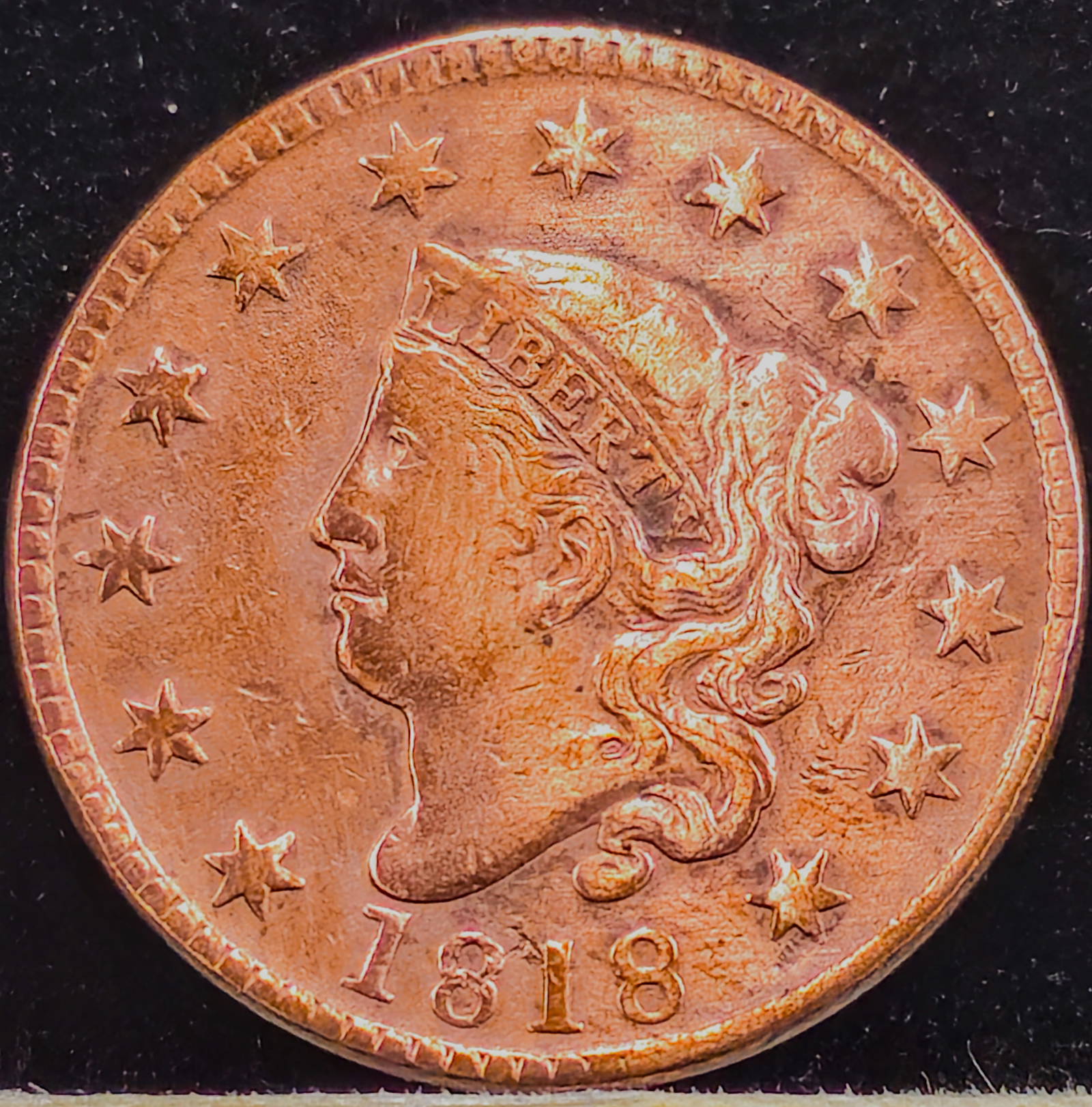 1818 Liberty Head Large Cent Coin Auction