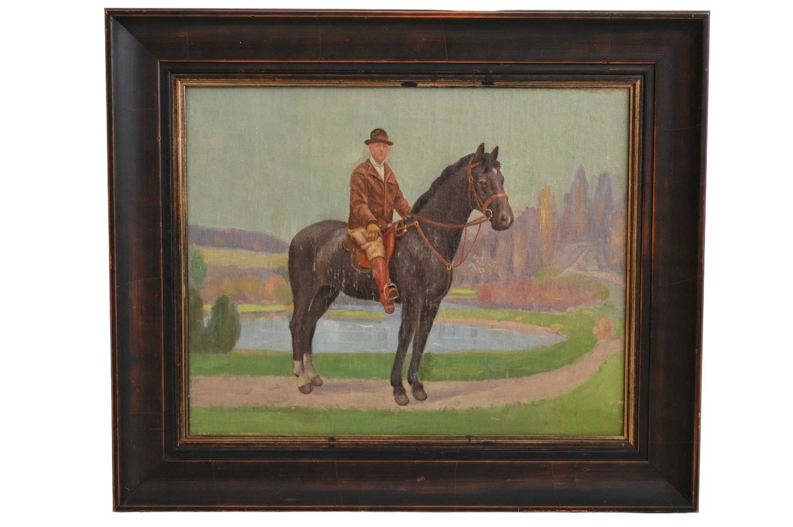 Charles A. Meurer (germany, Cincinnati) Oil, Fred M Small On Horseback ...