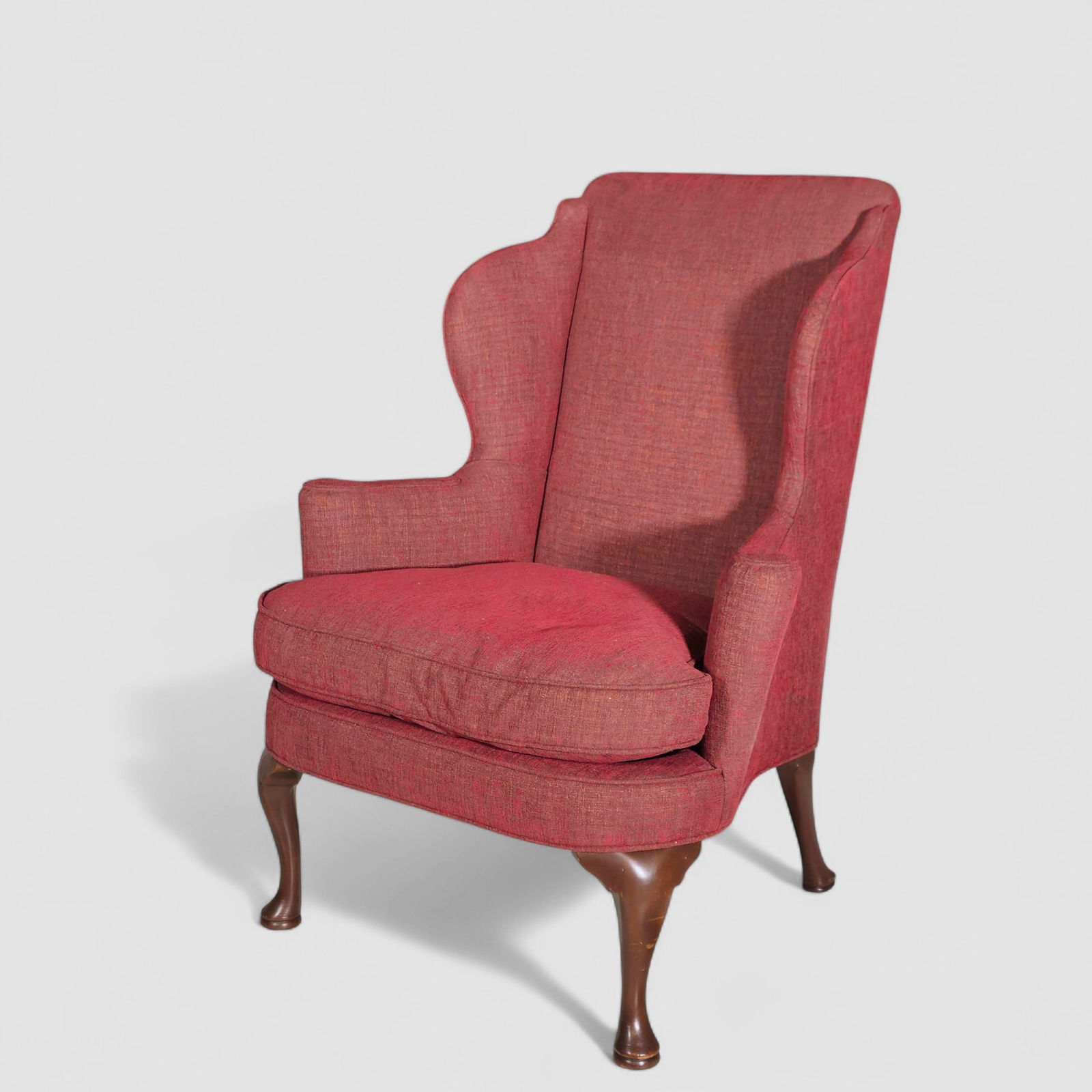 Kittinger Buffalo Queen Anne Wing Chair Auction