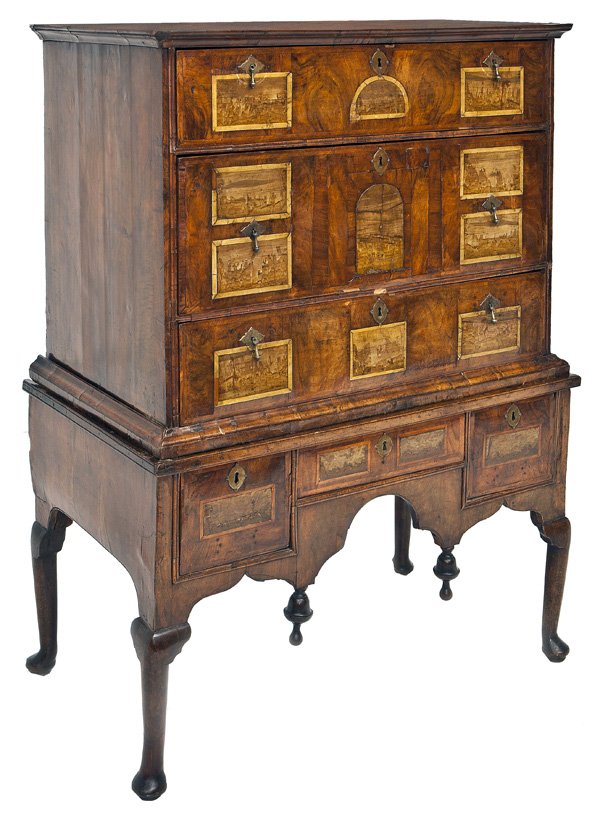 18th Century Queen Anne Chest on Stand