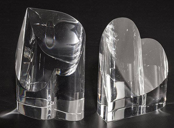 Steuben Heart Bookend