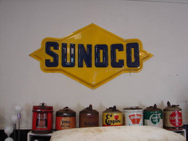 Two Large Sunoco Signs