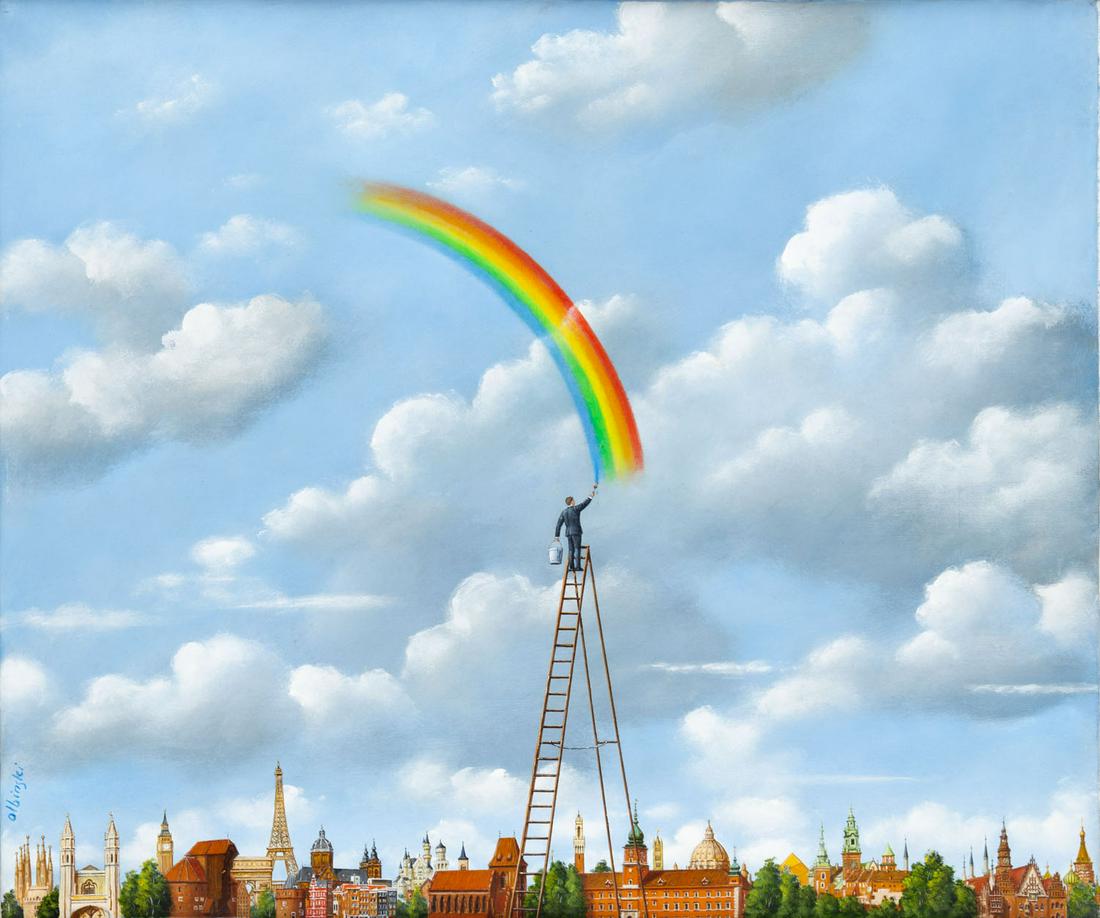 Rafal Olbinski (b. 1943) "apres Le Déluge", Circa