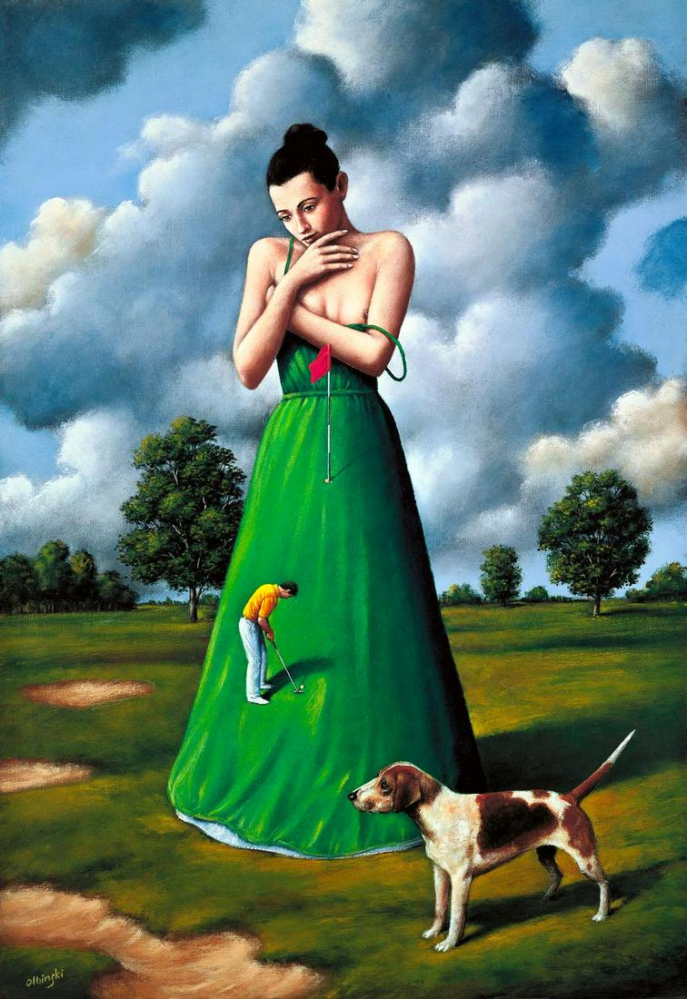 Rafal Olbinski, (b. 1943), "landscape Iconography",