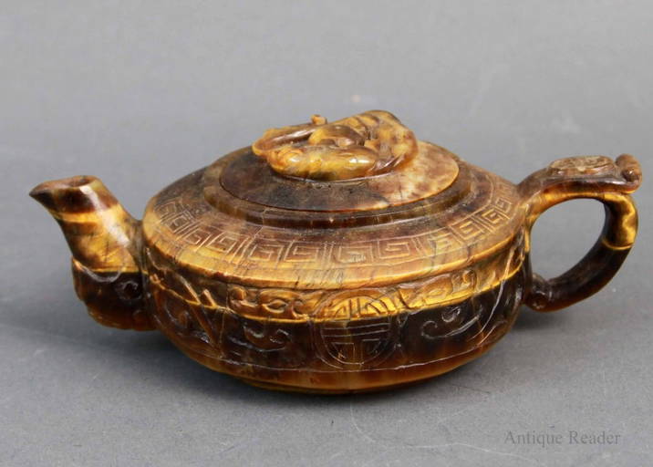 Tiger Eye Stone Tea Pot