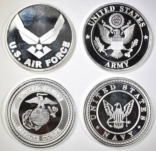 ARMY,NAVY, AIR FORCE & MARINES 1oz SILVER ROUNDS - Aug 15, 2019 ...