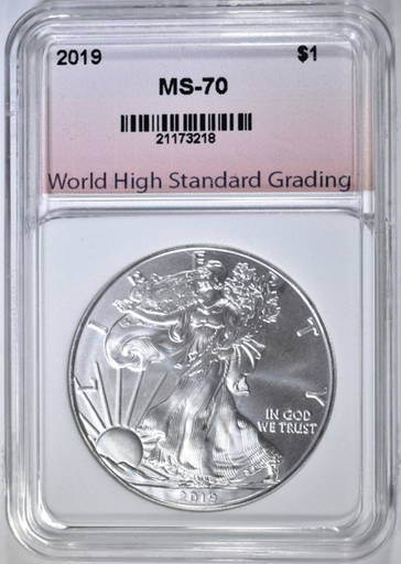 2019 American Silver Eagle, Whsg Perfect Gem Bu