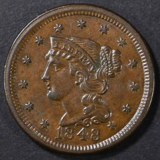 1848 Large Cent Bu