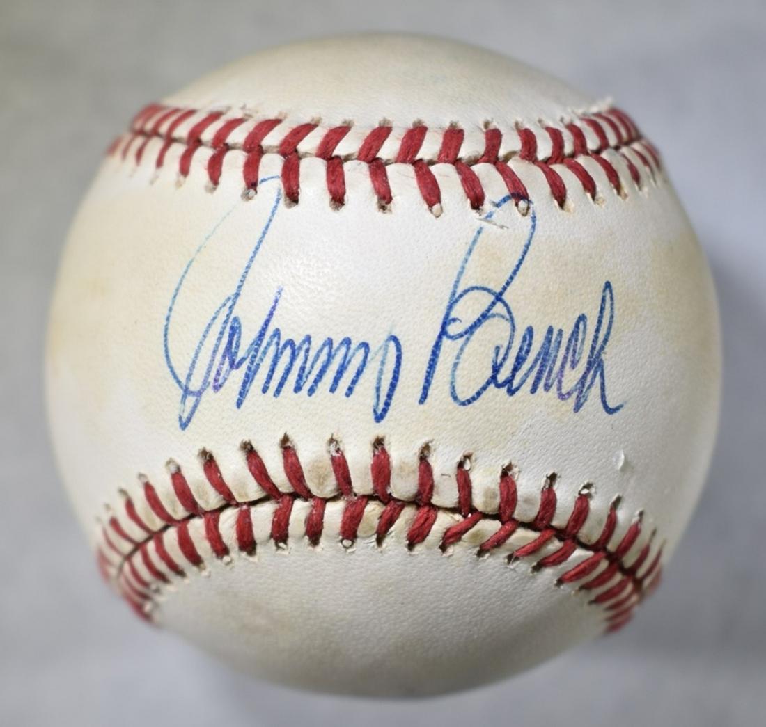 Johnny Bench Autographed Baseball No Coa