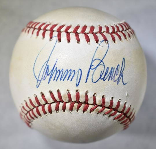 Johnny Bench Autographed Baseball No Coa