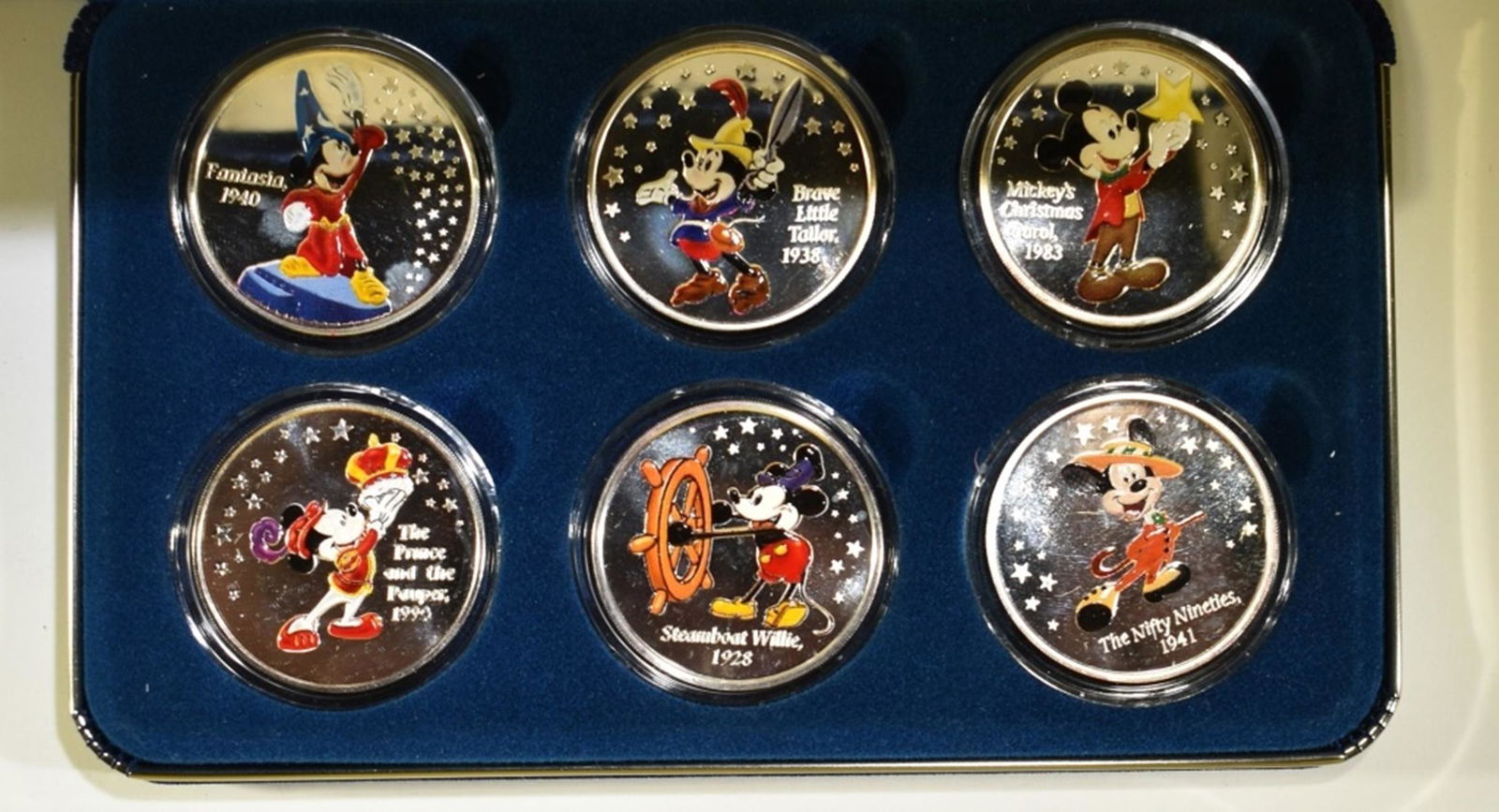 75 Years With Mickey Proof Silver Medallion Set