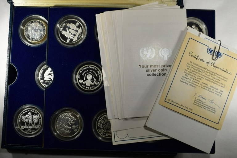 30 Boxed Unicef Year Of The Child Silver Coins