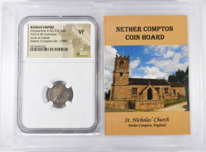 Rome Bi Nummus Constantine Ii Au Ngc (nether Compton Vault)
