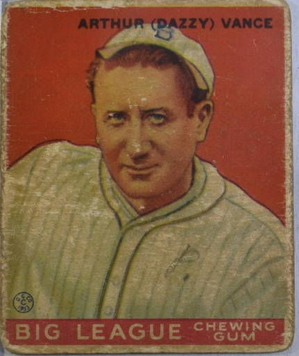 1933 GOUDEY ARTHUR (DAZZY) VANCE #2 (#0168) on Mar 02, 2023 | Silver ...