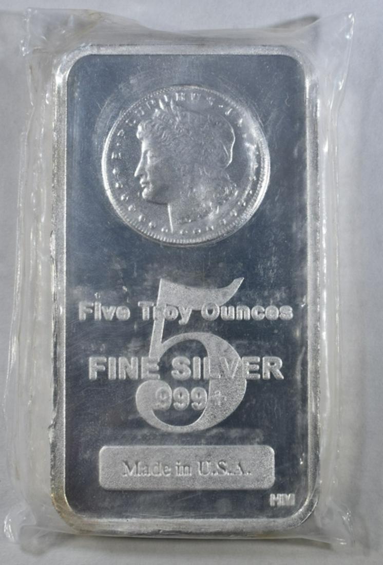 5 OZ MORGAN STYLE .999 SILVER BAR (#0415) on Mar 16, 2023 | Silver City ...