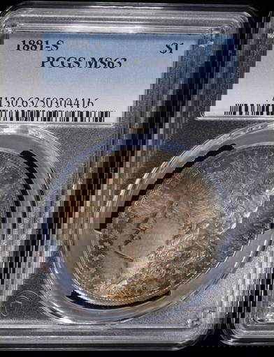 1881 S Morgan Dollar Pcgs Ms63, Color