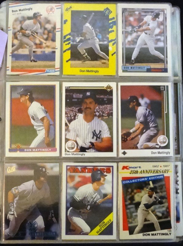 180 Don Mattingly Baseball Cards In Sheets