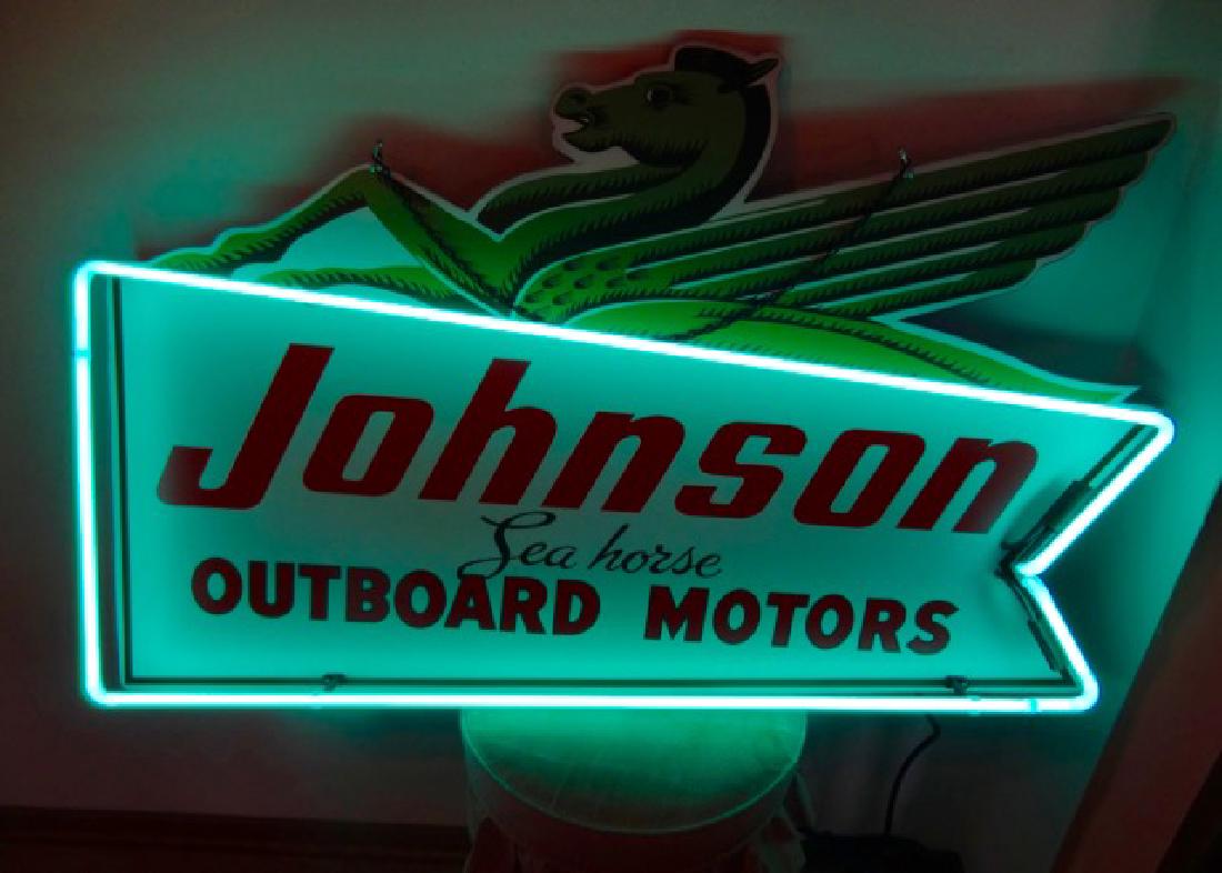 Plexiglass Neon Johnson Outboard Motor Sign