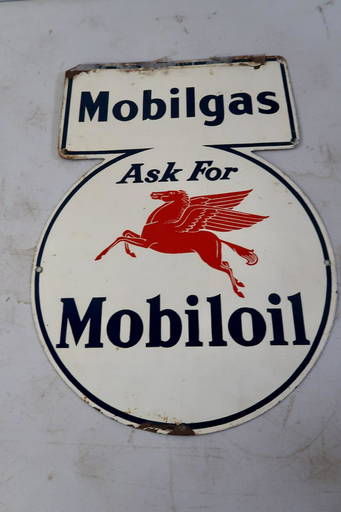 Tin Mobil Gas Ask For Mobil Oil Sign