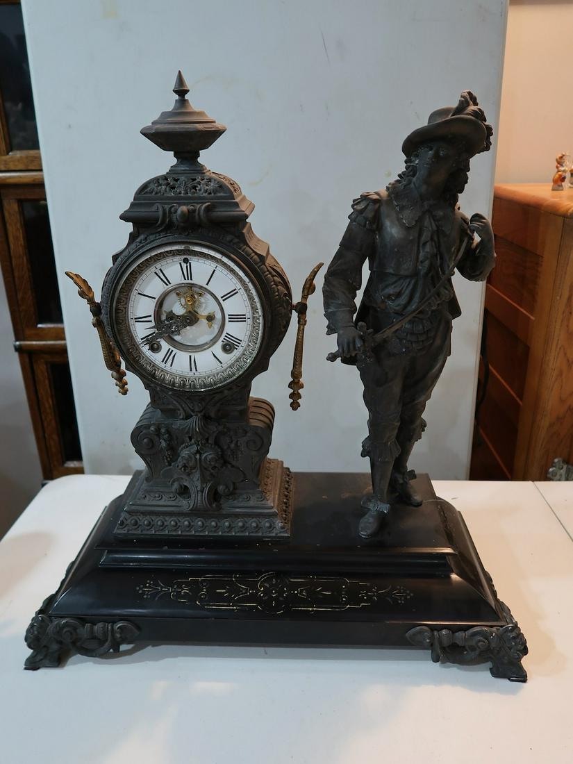Large Ansonia Statue Clock