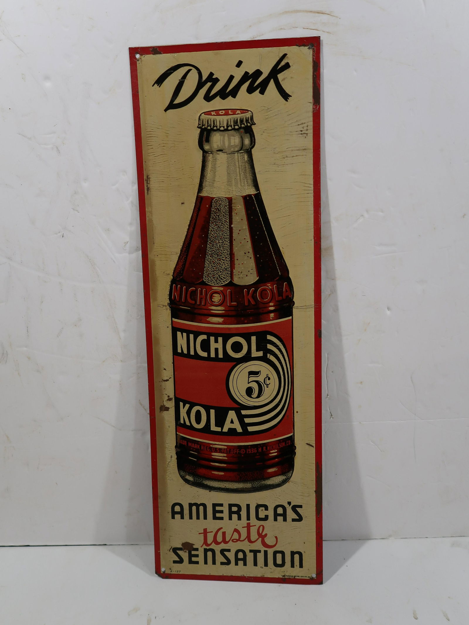 Nichol Kola Tin Sign (#0176) on Jan 01, 2023 | Danny's Auction in MN