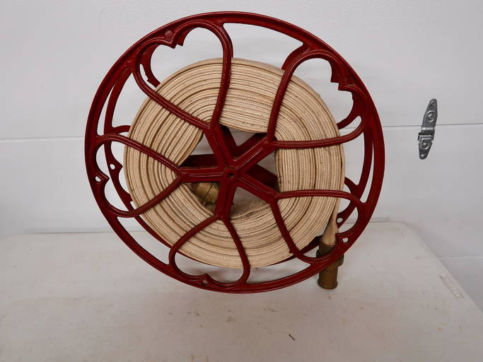 Early Cast Iron Fire Truck Hose Reel (#0249) on Jan 01, 2023 | Danny's ...
