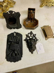 5 Early Cast Iron Match Safes