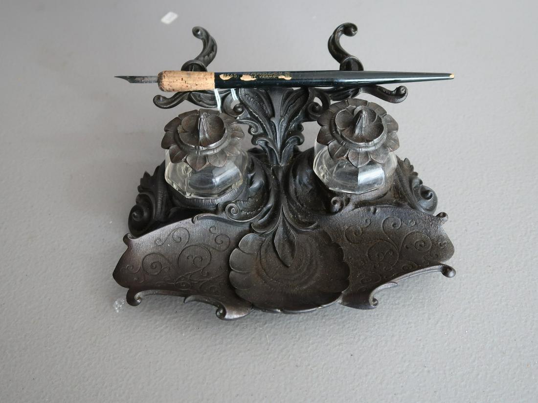 Early Cast Iron Ink Well