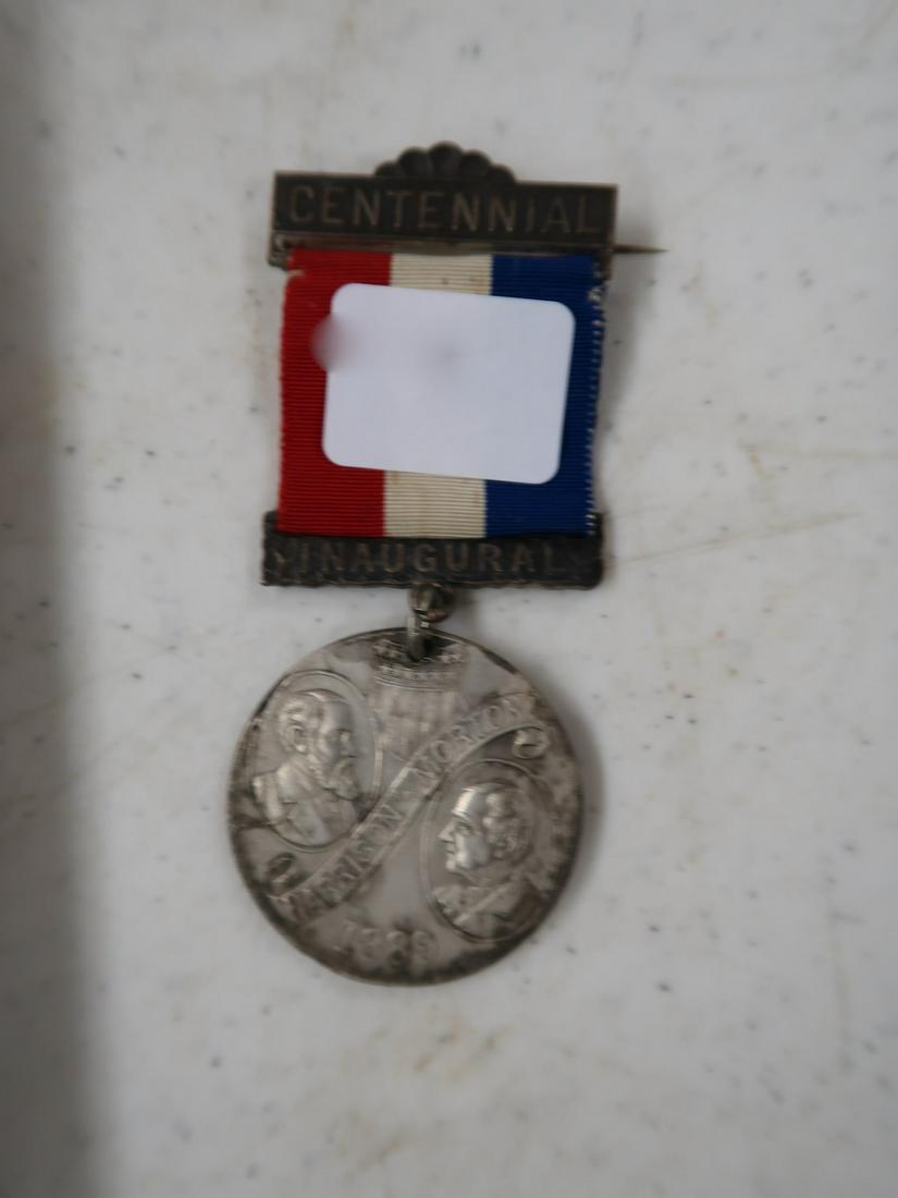 1889 Harris & Morton Centennial Inaugural Badge On Badk Dated 1789 Auction