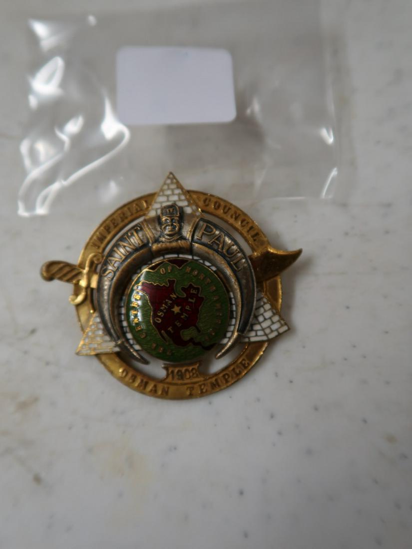 1908 Imperial Council Osman Temple Badge Auction