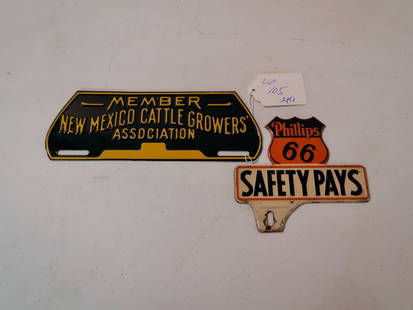 Vintage Licence Plate Toppers Auction