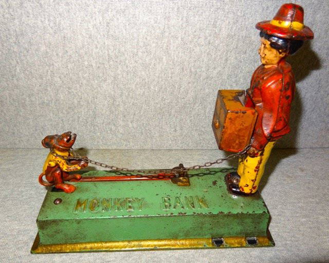 Monkey & Organ Grinder Mechanical Bank