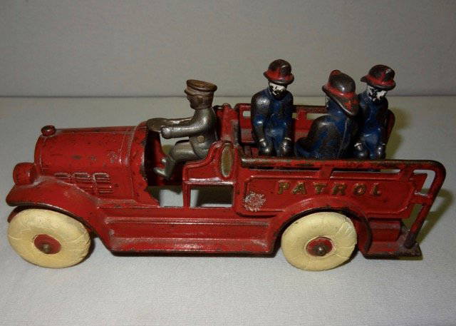 Large Cast Iron Fire Patrol Car