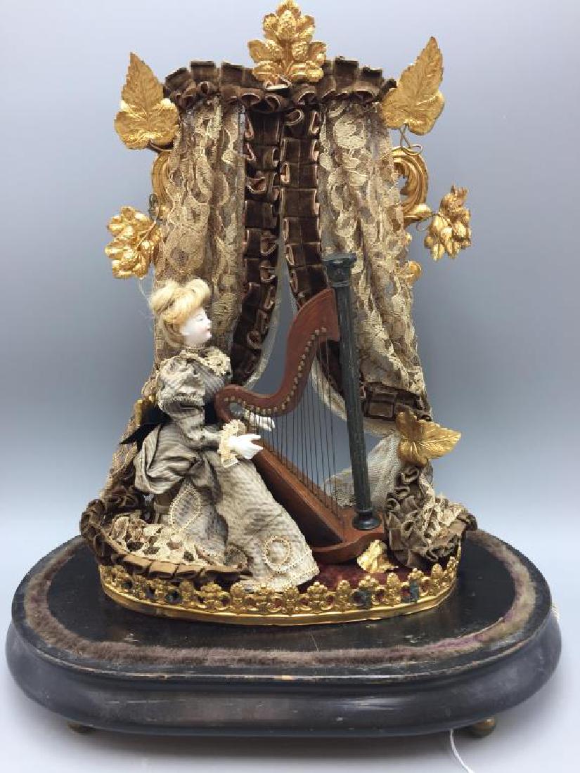 Victorian Music Box Under Glass Dome