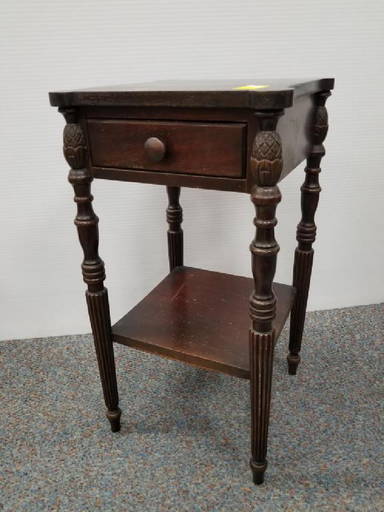 Antique Single Drawer Wooden Stand