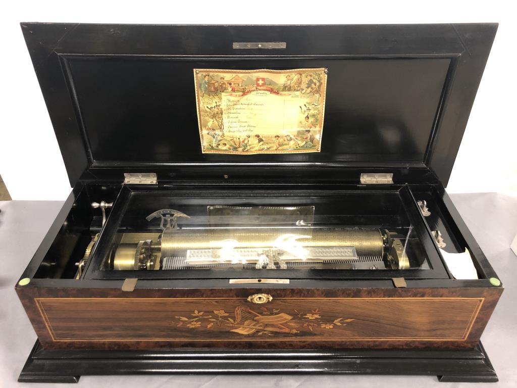 Antique inlaid table top cylinder music box - Dec 03, 2019 | Tom Hall ...