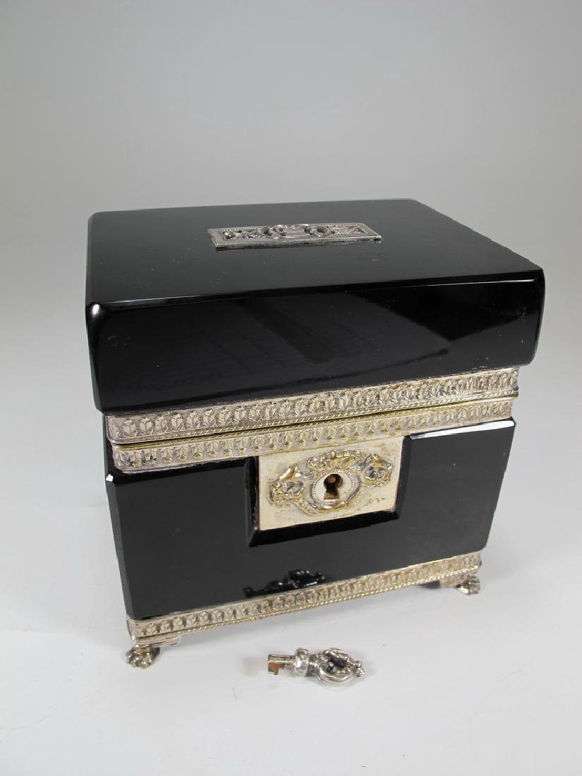 Vintage Cartier purple heavy glass trinket box