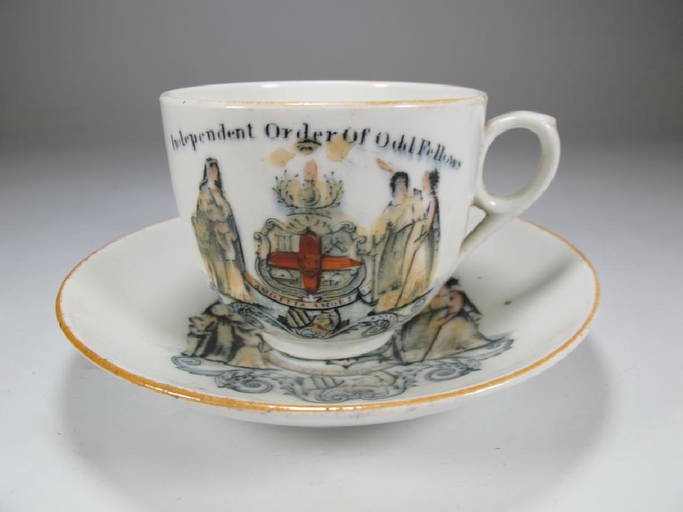 Vintage Masonic Set Of Cup And Saucer