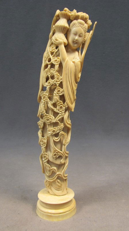 Chinese carved ivory statue - Mar 05, 2013 | Antiques Show in FL